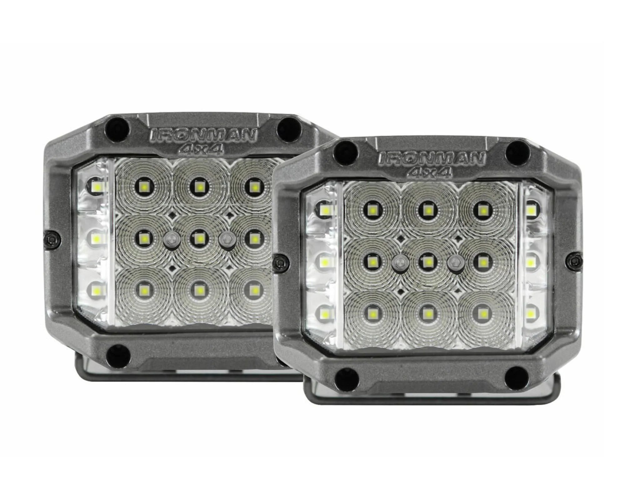 Ironman 3" Universal LED Light Kit w/ Side Shooters – Pair – West Coast Off-Roaders