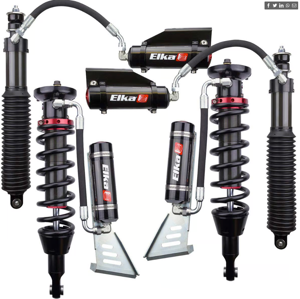 Elka - 2.5 Reservoir Front & Rear Shock Kit for Tacoma 2005-22 (90170 ...