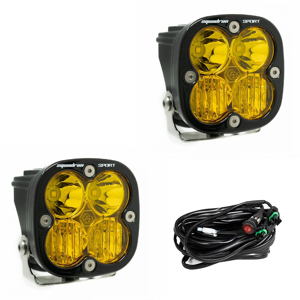 Baja Designs Squadron Sport Driving Combo LED Lights Amber (55-7813 ...