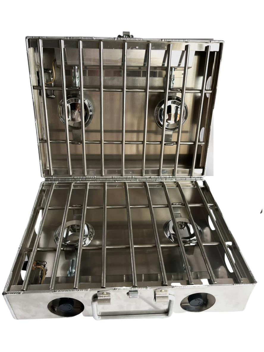 Partner Steel 4-Burner Stove | Break-Apart Hinge | Portable & Durable ...